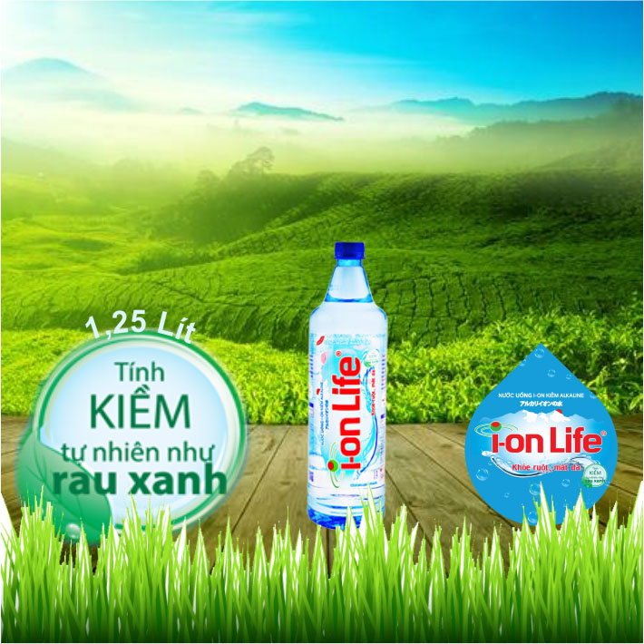 Nước Ion Life 1.25l, Thùng nước suối Ion Life 1.25l (12 chai / Thùng)